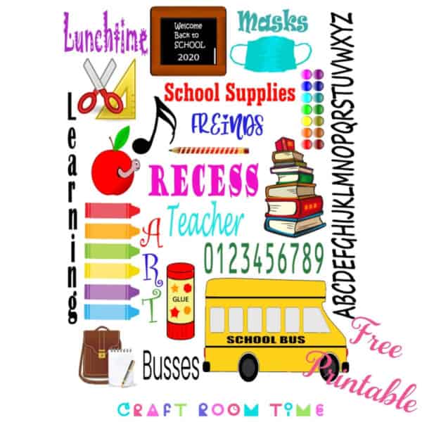 Free Subway Art For Back To School | Craft Room Time