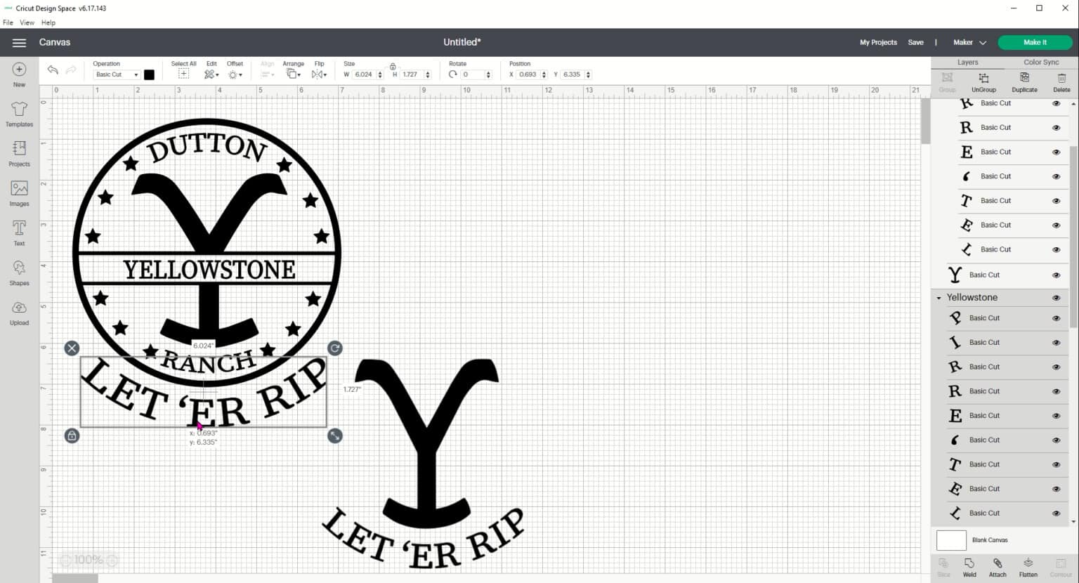Yellowstone Iron On Free SVG | Craft Room Time