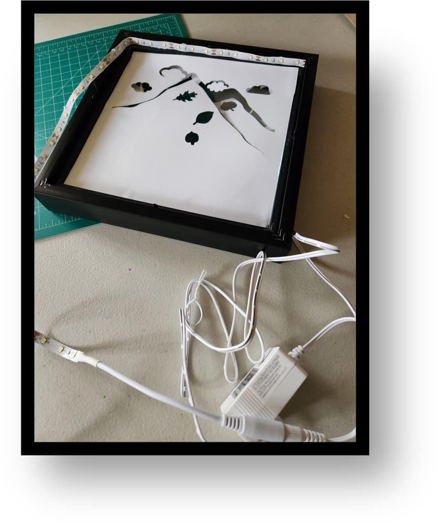 Iconically Fall Shadow Box with Lights … Finally! | Craft Room Time