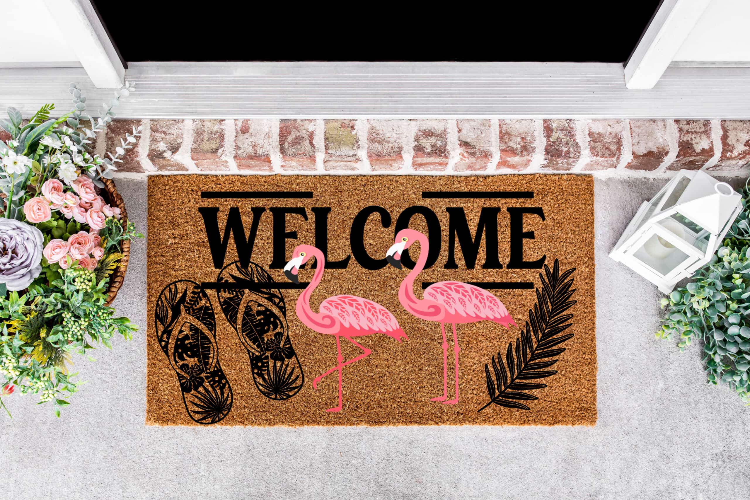 Flamingo Doormat with Cricut - Welcome Your Guests in Style! | Craft ...